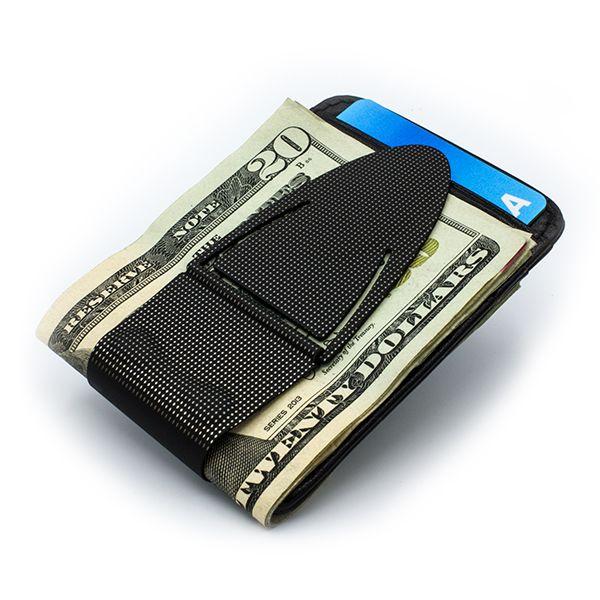 Geneva Black Mesh MoneyClamp® with Wallet